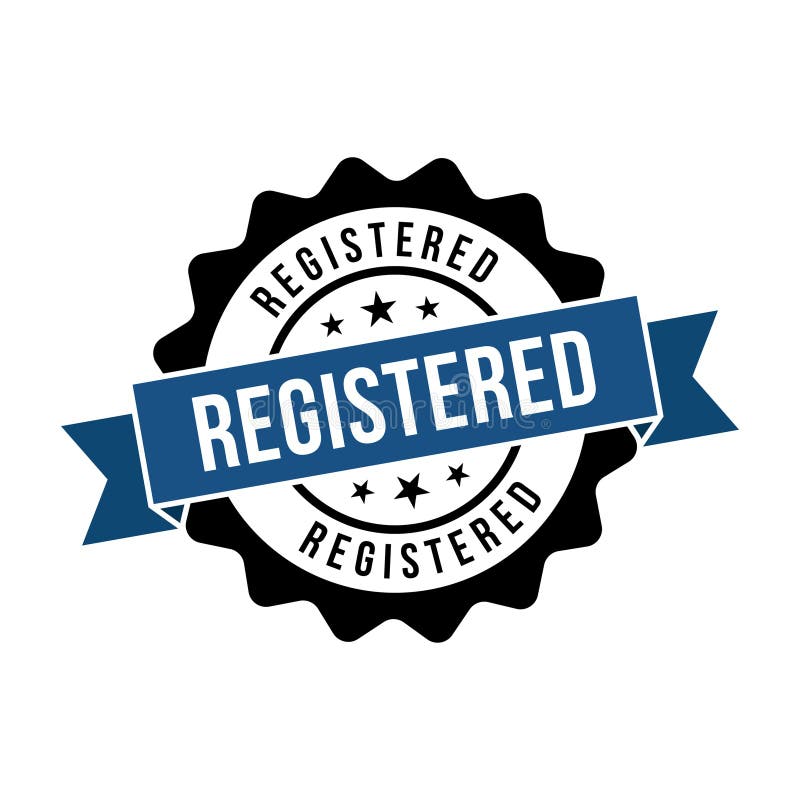 Registered Stamp, Registered Grunge Round Sign Stock Vector ...