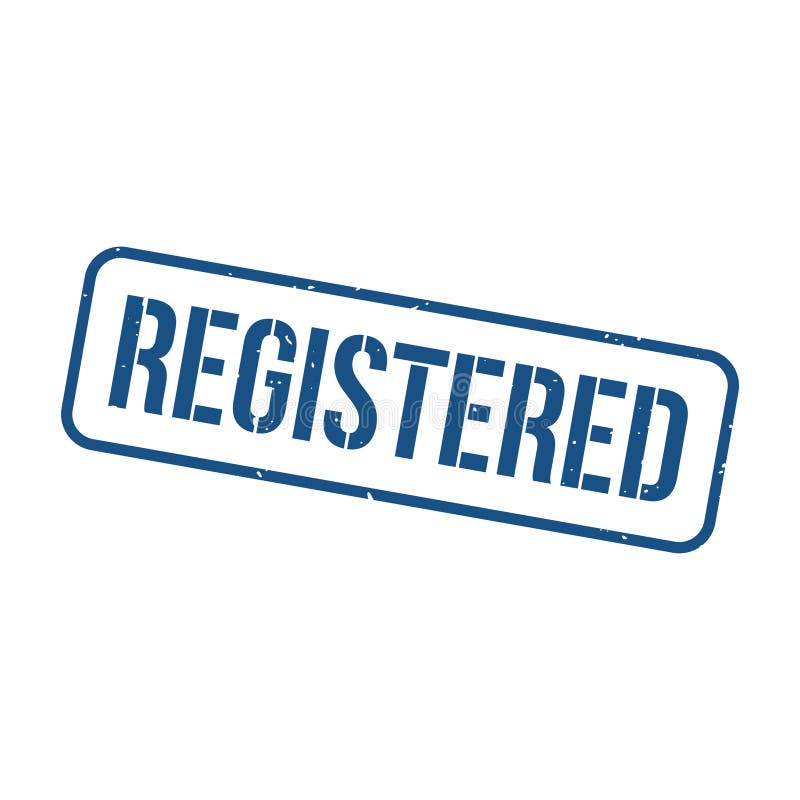 Registered Stamp, Registered Grunge Square Sign Stock Vector ...