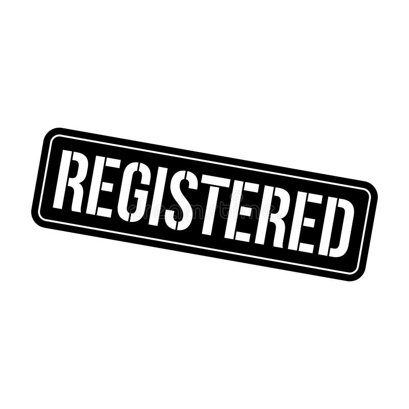 Registered Stamp, Registered Grunge Square Sign Stock Vector ...