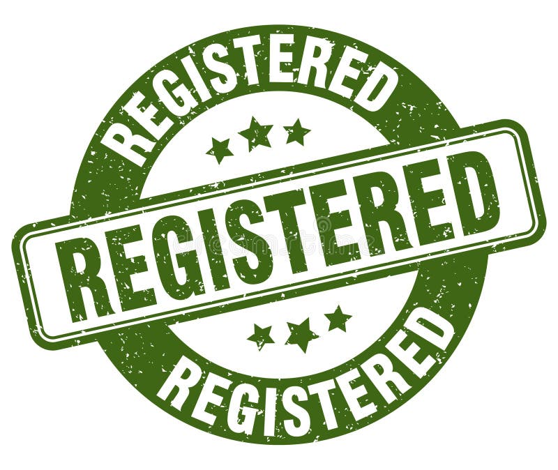 Registered Stamp. Registered Label. Round Grunge Sign Stock Vector ...