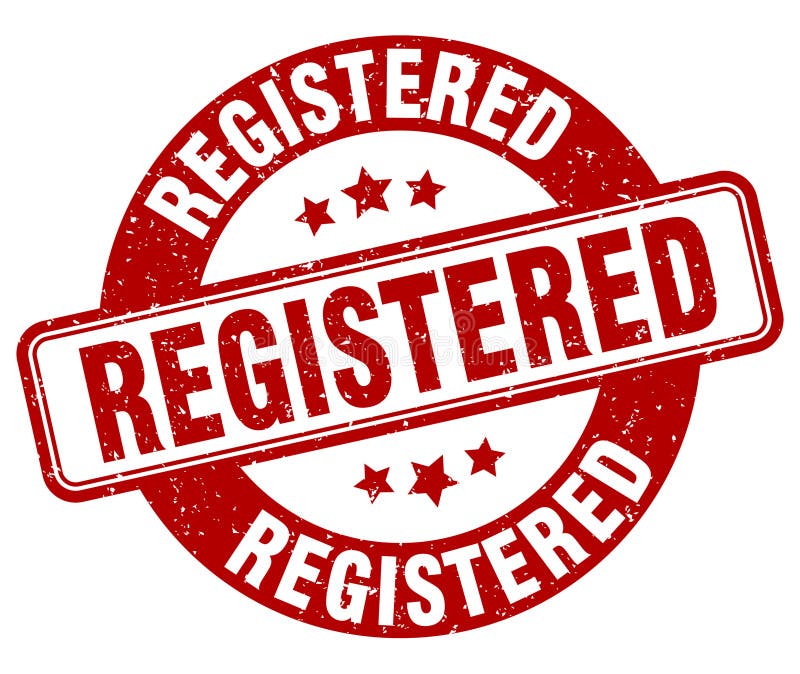 Registered Stamp. Registered Label. Round Grunge Sign Stock Vector ...