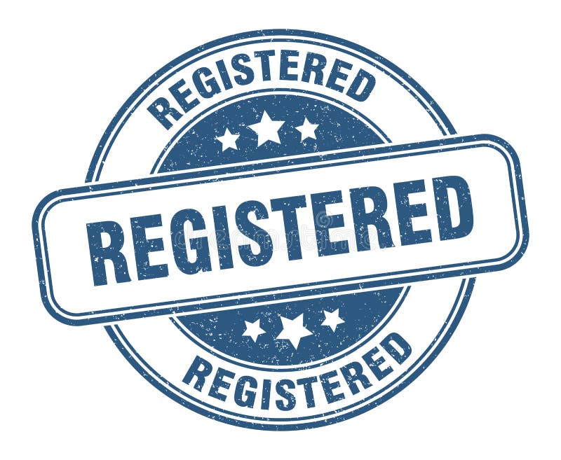 Registered Stamp. Registered Round Grunge Sign Stock Vector ...