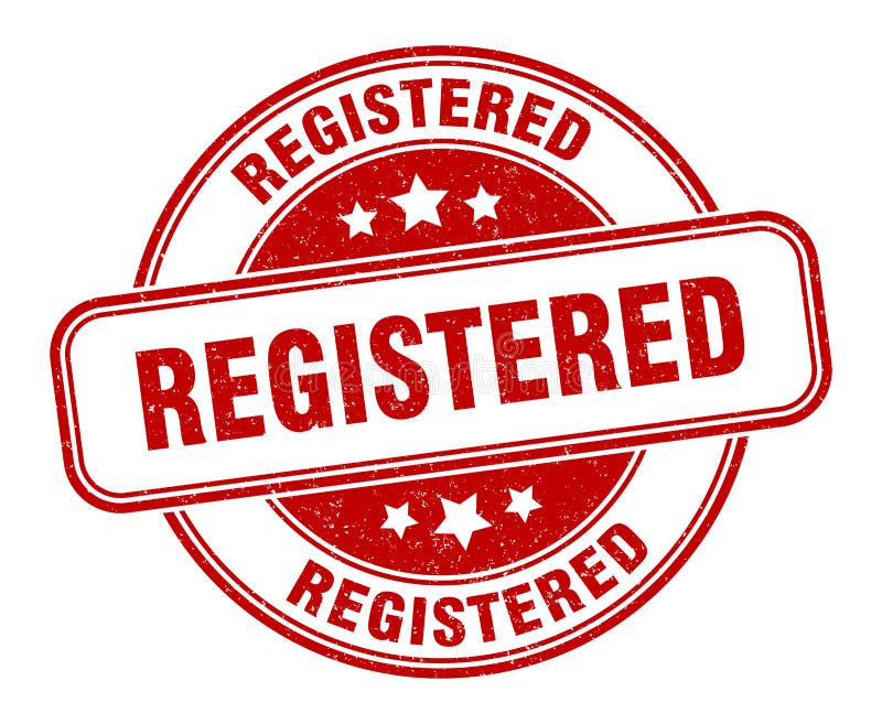 Registered Stamp. Registered Round Grunge Sign Stock Vector ...