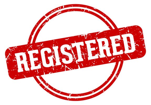 Registered stamp stock vector. Illustration of textured - 360709995