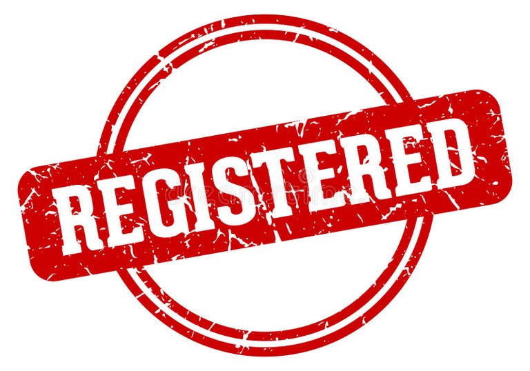 Registered stamp stock vector. Illustration of textured - 360709995