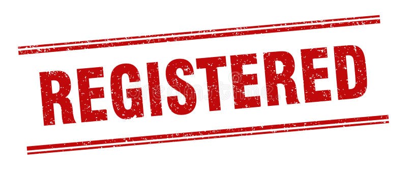 Registered Stamp. Registered Square Grunge Sign Stock Vector ...