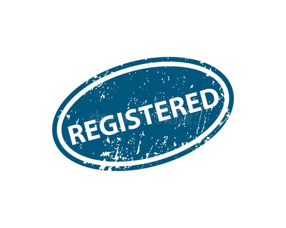 Registered Stamp Vector Texture. Rubber Cliche Imprint Stock Vector ...