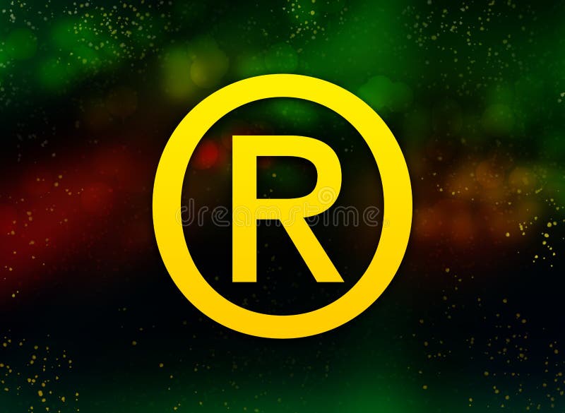 Registered Symbol Icon Abstract Bokeh Dark Background Stock ...