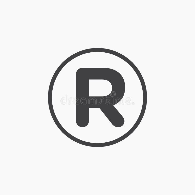 Registered Trademarkline in Thin Line Black Color. Flat Simple Vector ...