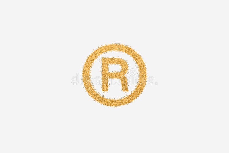 Registered Trademark Symbol Made of Golden Glitter Stock Image - Image ...