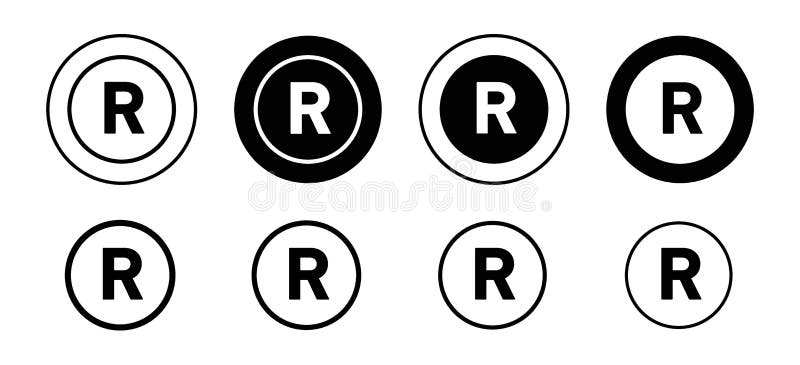 Registered Trademark Symbol Vector Set Collection for Web Stock Vector ...