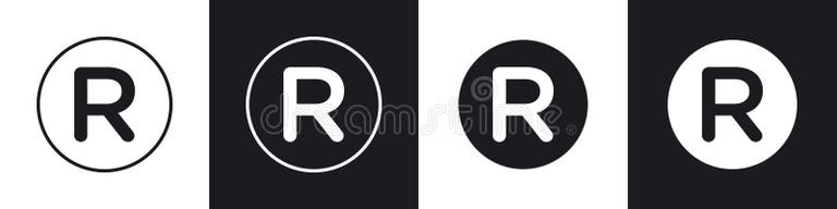 Registered icon stock vector. Illustration of isolated - 341326791