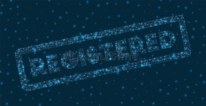 Registered Word in Digital Style. Stock Vector - Illustration of ...