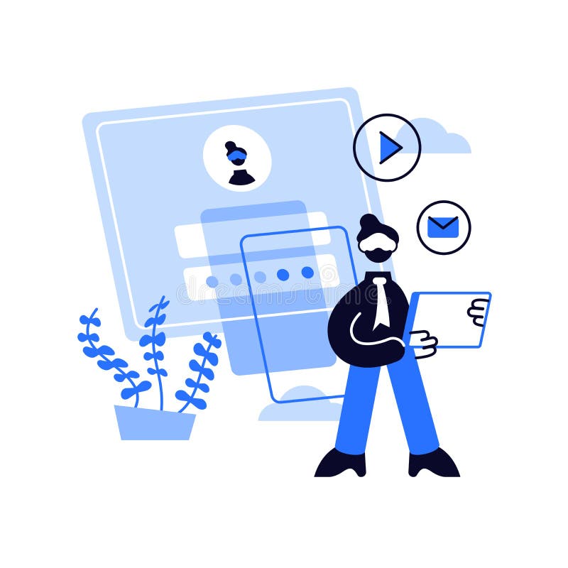 Registration Abstract Concept Vector Illustration. Registration Page ...