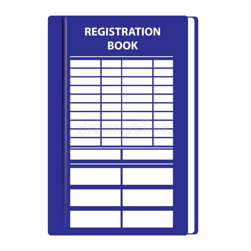 Registration Book Soft Cover Stock Vector - Illustration of soft ...