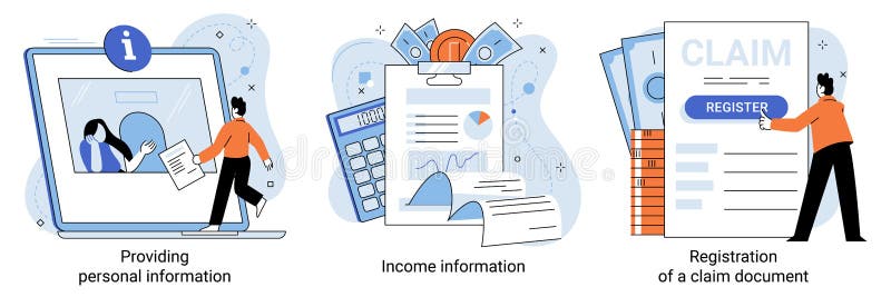 Registration of Claim Form Document, Providing Personal Information ...