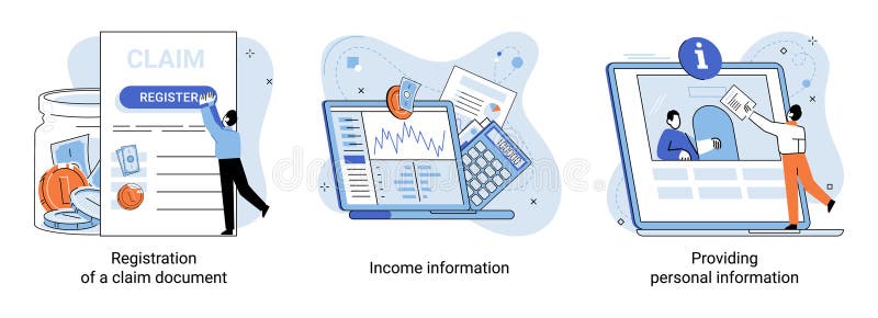 Registration of Claim Form Register Document, Providing Personal ...