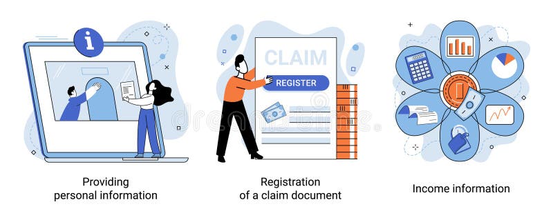 Registration of Claim Form Register Document, Providing Personal ...
