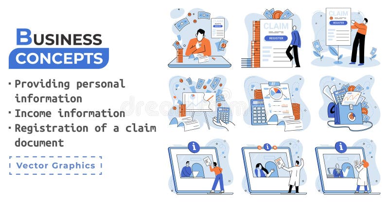 Registration of Claim Form Register Document, Providing Personal ...