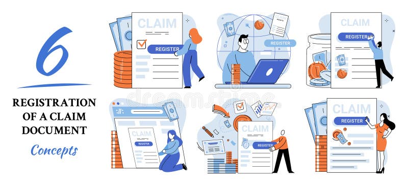 Registration of Claim Form Register Document, Providing Personal ...