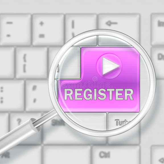 Registration concept stock illustration. Illustration of keyboard ...