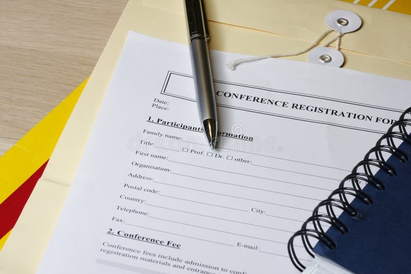 Conference Registration Form Stock Photo - Image of official, enquiry ...