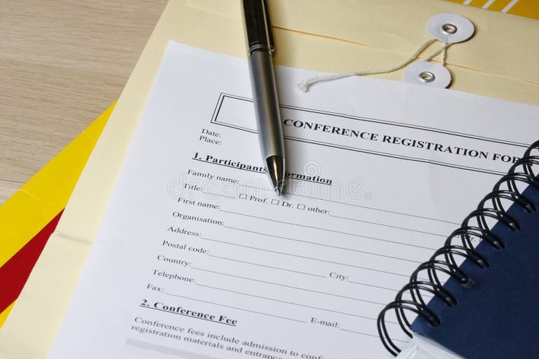 Registration for a Conference Stock Photo - Image of agenda, lecture ...