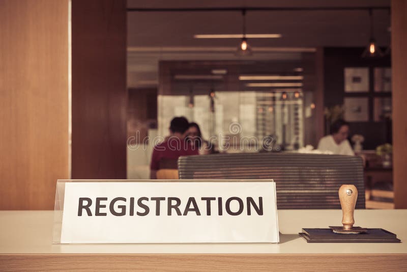 Registration desk stock photo. Image of interior, lounge - 75024434