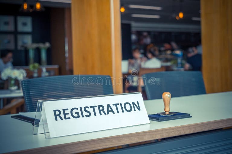 Registration desk stock image. Image of desk, lobby, commerce - 75024441