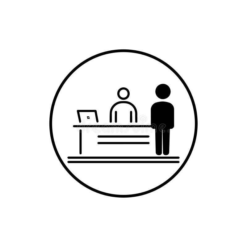 Registration Desk Vector , Customer Service Desk Icon , Ticket Counter ...