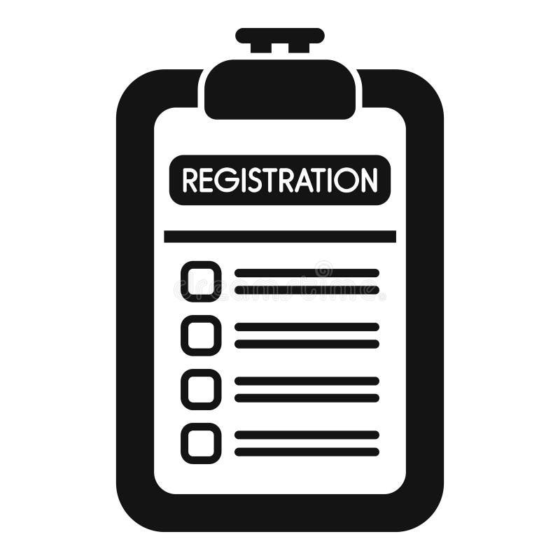 Registration Form Clipboard Icon Simple Vector. Account Create ... Registration Form Clipboard Icon Simple Vector. Account Create ...
