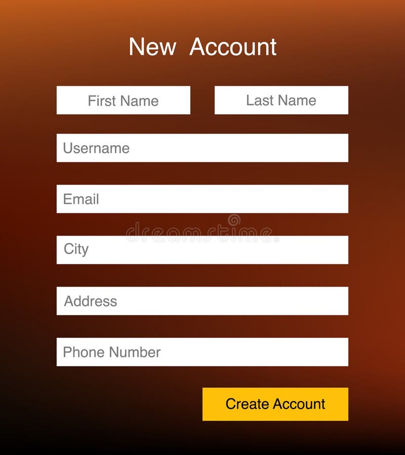 Registration Form Flat Design Stock Illustration - Illustration of ...
