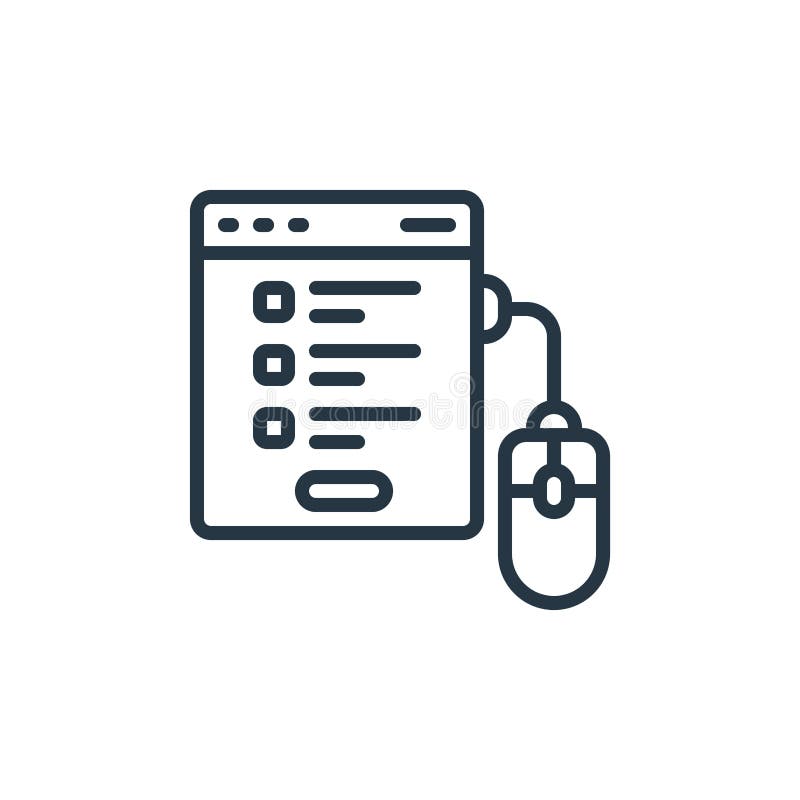 Registration Form Icon Vector from Event Management Concept. Thin Line ...