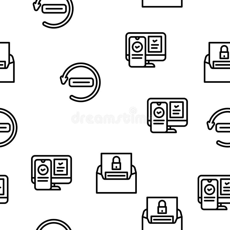 Registration Form Web Vector Seamless Pattern Stock Vector ...