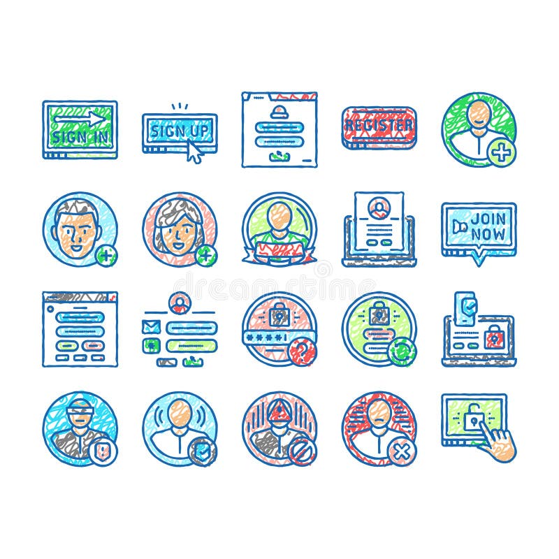 Hand Drawn Website Icons Stock Illustrations – 7,380 Hand Drawn Website ...