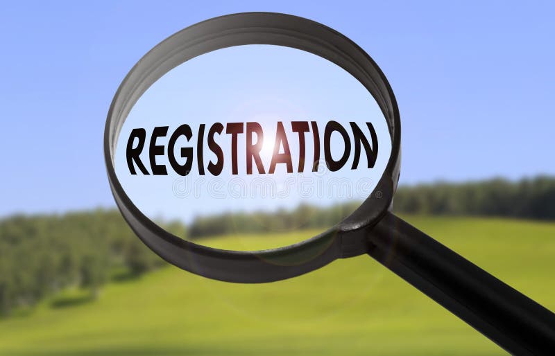 Registration stock photo. Image of loupe, blurred, internet - 80654894