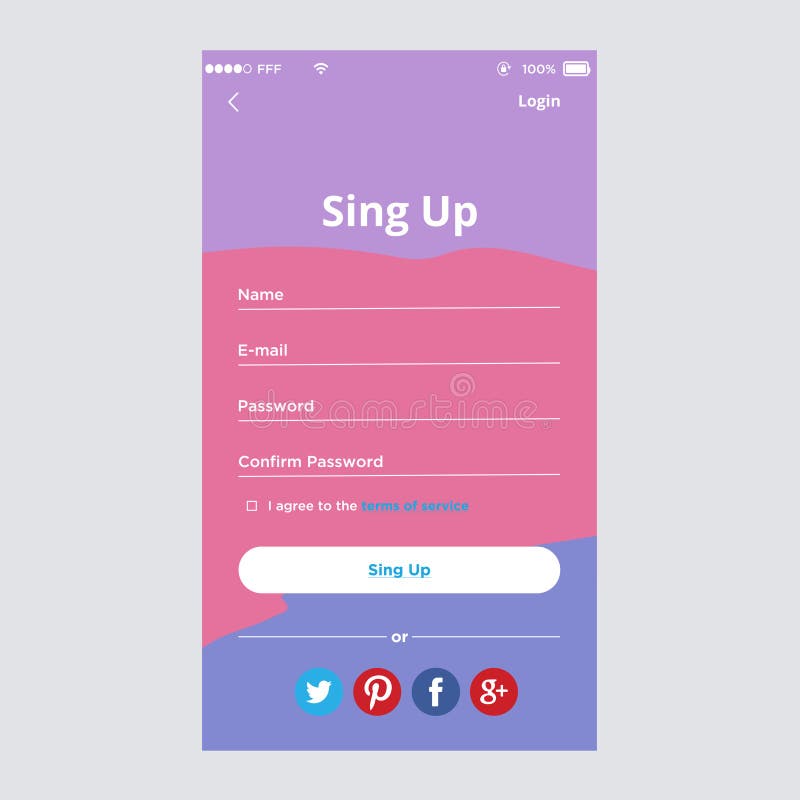 Login Screen, Modern Login Page Design Vector Stock Vector ...
