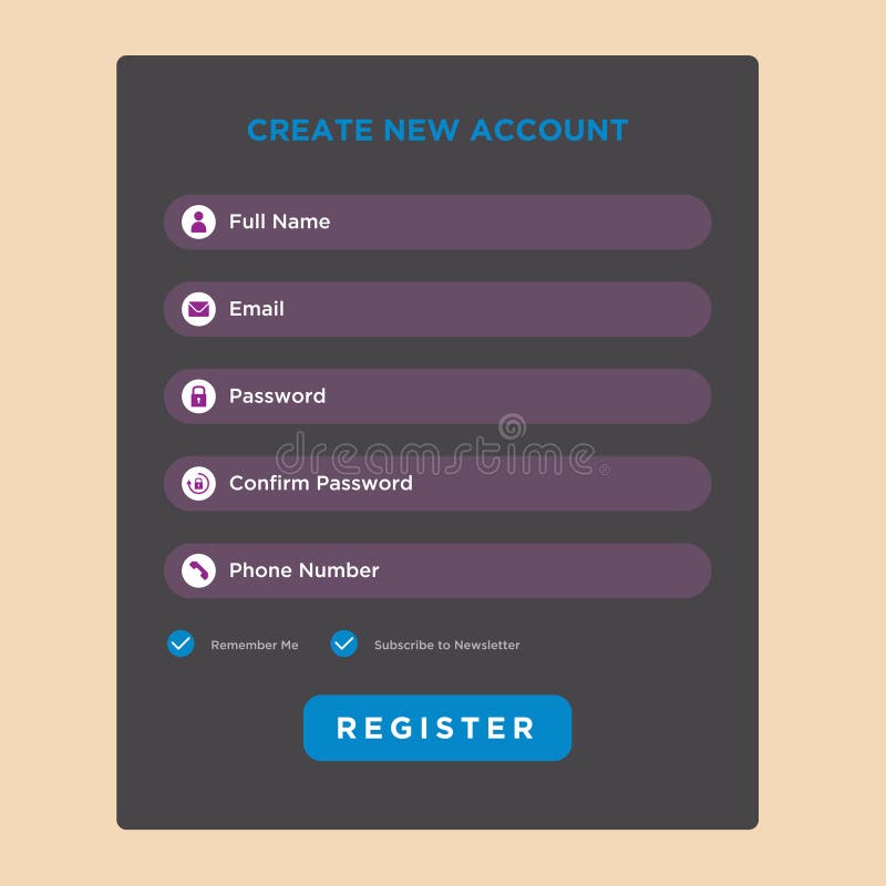 Login Screen, Modern Login Page Design Vector Stock Vector ...