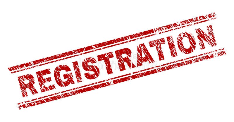 Scratched Textured REGISTRATION Stamp Seal Stock Vector - Illustration ...