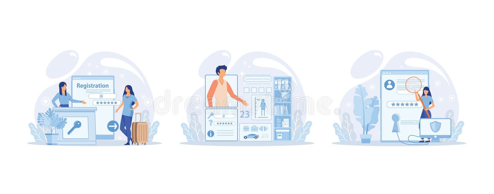 Password Account Icon in Comic Style. Keyword Cartoon Vector ...