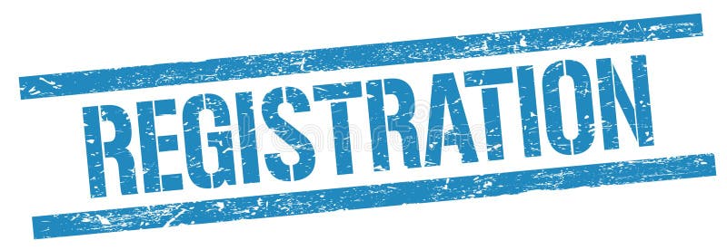 REGISTRATION Text on Red Grungy Rectangle Stamp Stock Illustration ...