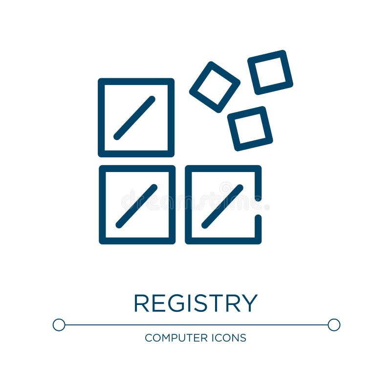 Registry Icon. Linear Vector Illustration from Computer and Media ...