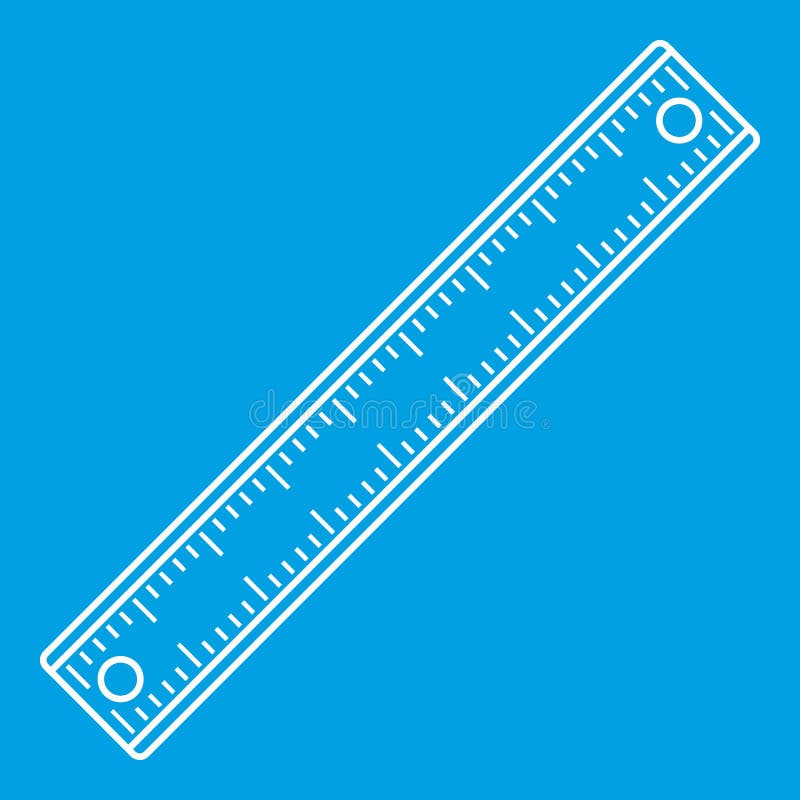Regla, Icono Rectangular De La Forma, Estilo Del Esquema Ilustración ...