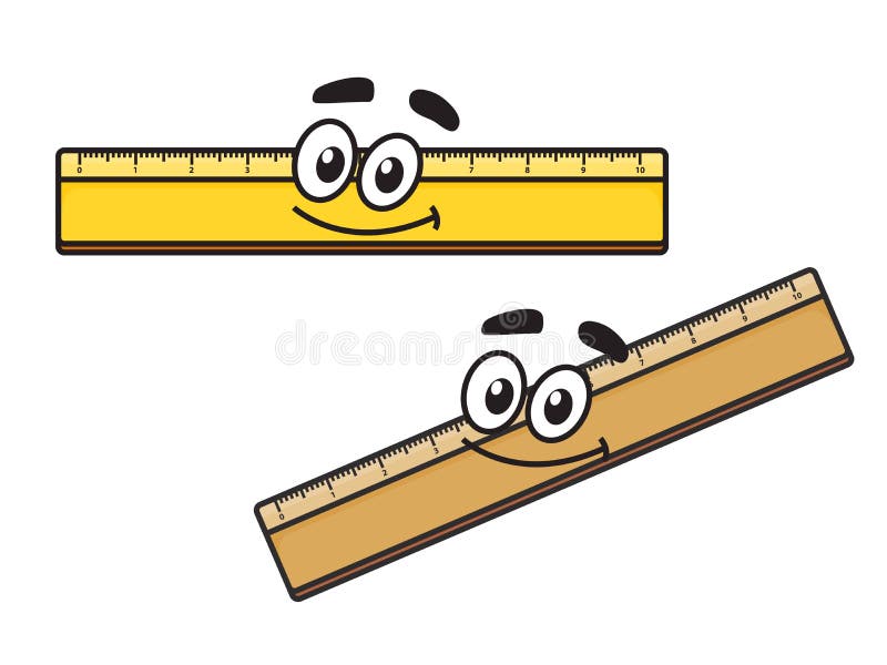 Regla Larga De La Escuela De La Historieta Ilustración del Vector ...