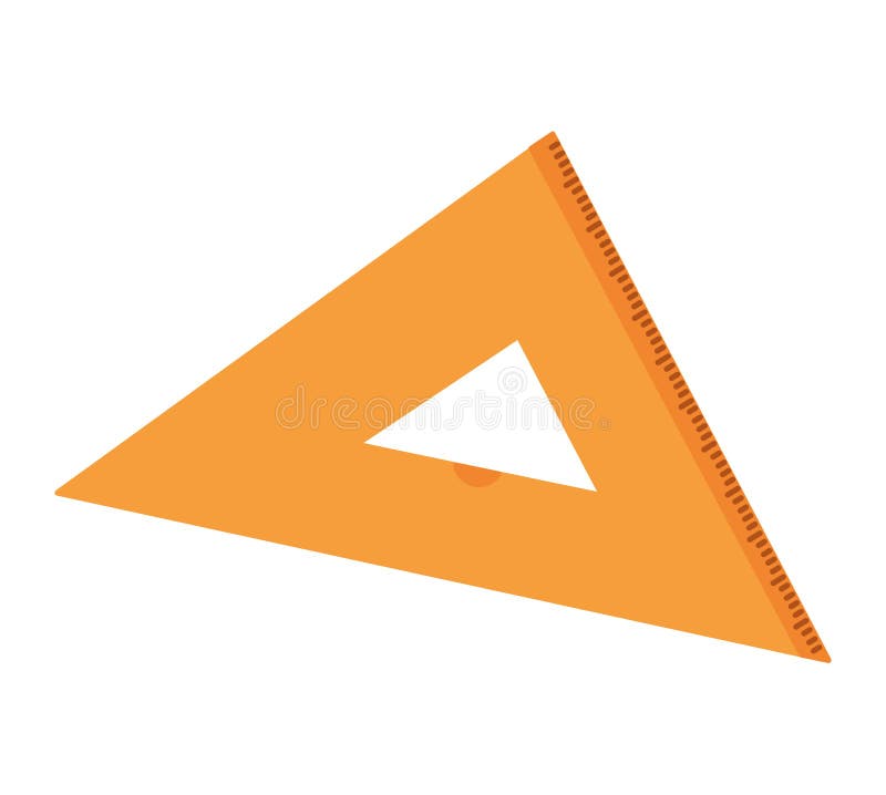 Regla triangular naranja ilustración del vector. Ilustración de ...