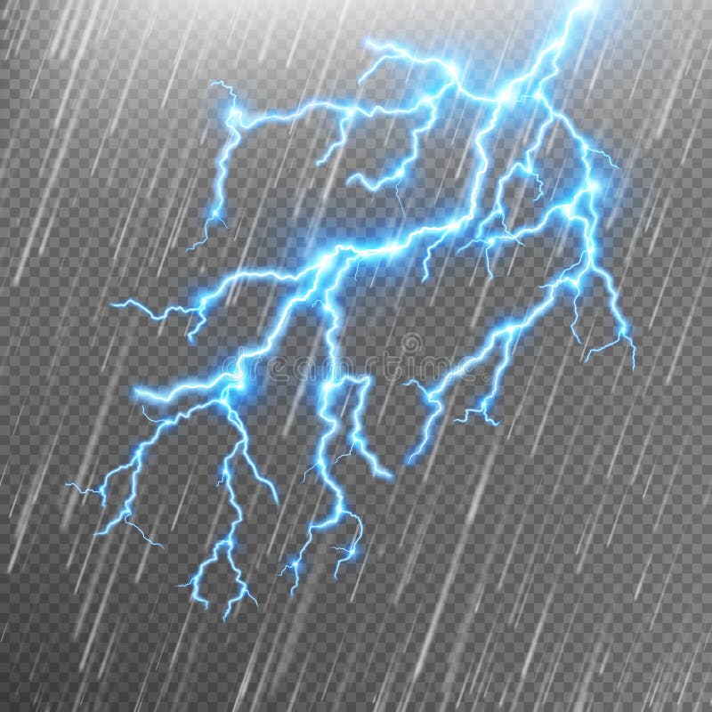 Regn och en blixt 10 eps vektor illustrationer. Illustration av ...