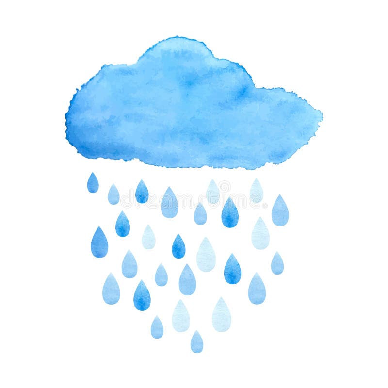 Molnet Himmel, Regn, Fodrar Den Enkla Symbolen Vädersymboler ...