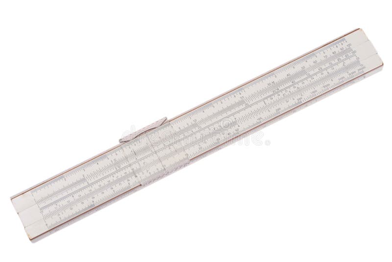 Regolo calcolatore isolato fotografia stock. Immagine di antico - 19137452