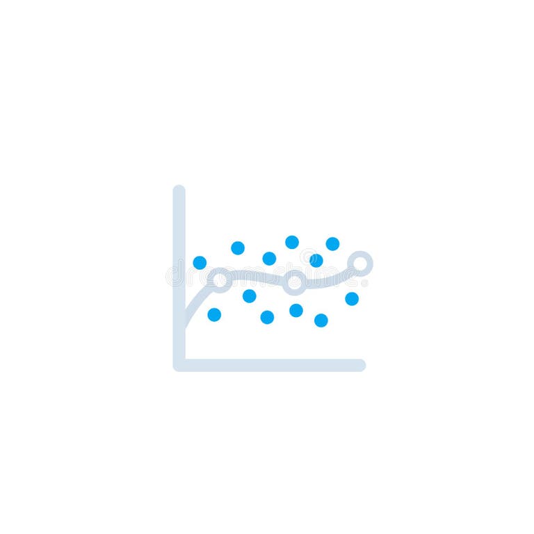 Regression Analysis Graph Icon Stock Vector - Illustration of business ...
