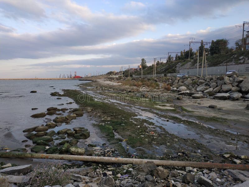 Regression of the Caspian Sea, Russia Stock Image - Image of cloud ...